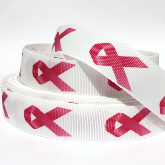 GROSGRAIN RIBBON 7/8 & 1.5 Breast Cancer Awareness | Etsy