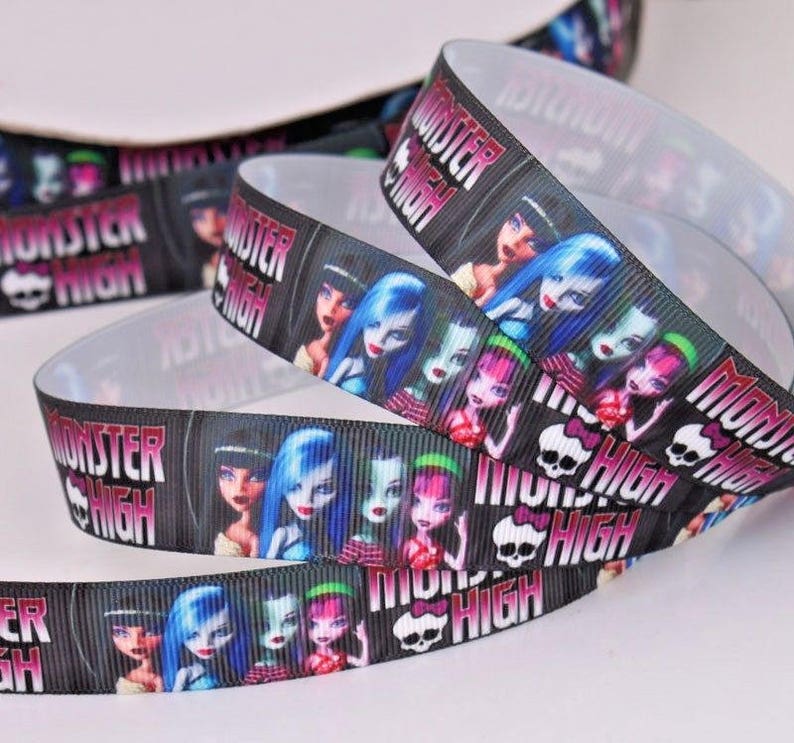 Grosgrain Ribbon 7/8" Monster High M5 USA Seller Printed Halloween ...