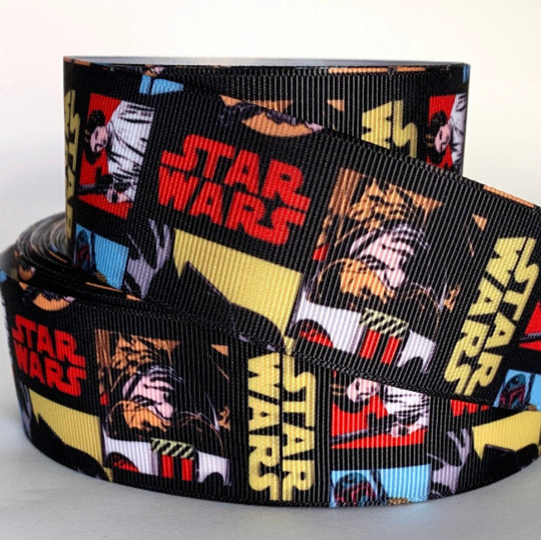 GROSGRAIN RIBBON 5/8", 7/8", 1.5", 3" Star Wars Cartoon Printed ( Buy ...