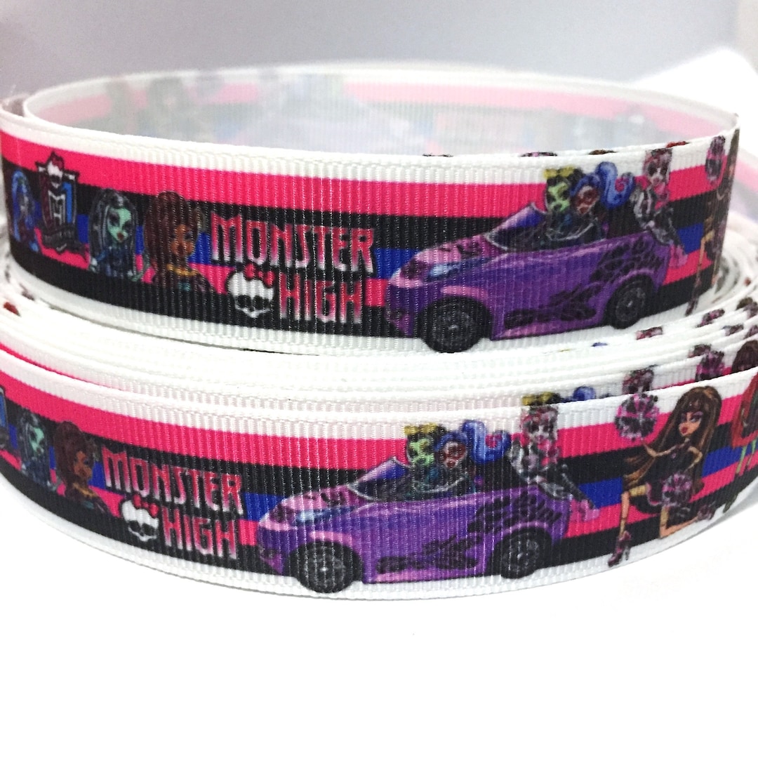 Grosgrain Ribbon 7/8" Monster High Princess Cartoon USA Seller Printed ...