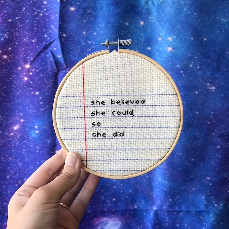 Custom Crosstitch Quote - Etsy