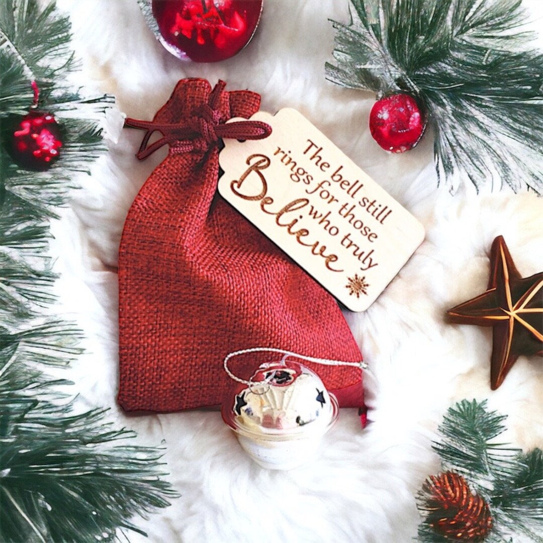 Personalized Christmas Believe Bell, Silver Jingle Bell, Engraved ...