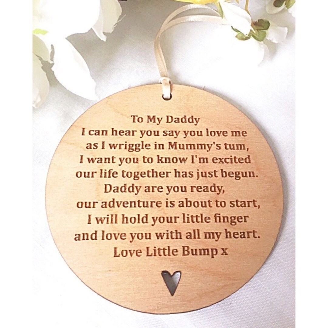Daddy and Bump Gift | Hanging Gift | Dad Gift, Expecting Dad Gift ...