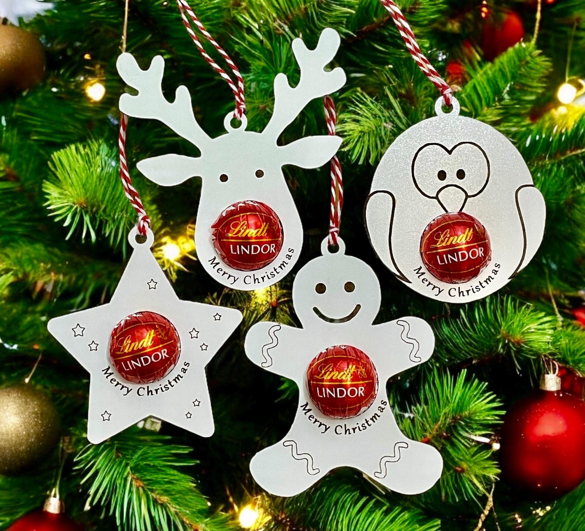 Personalized Christmas Tree Decoration | Lindt Chocolate Holder ...