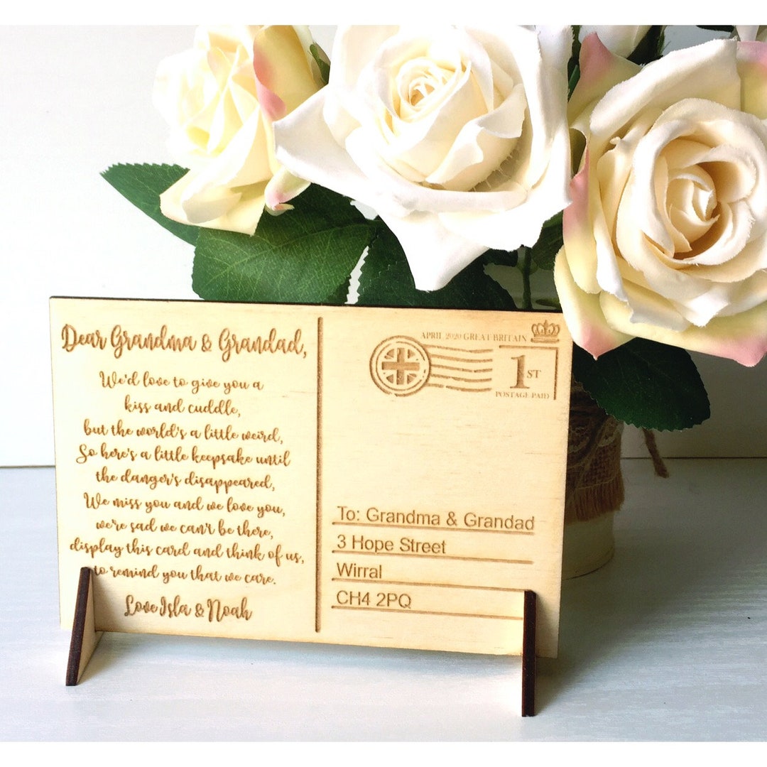 We Miss You Isolation Lockdown Postcard Keepsake Token - Etsy