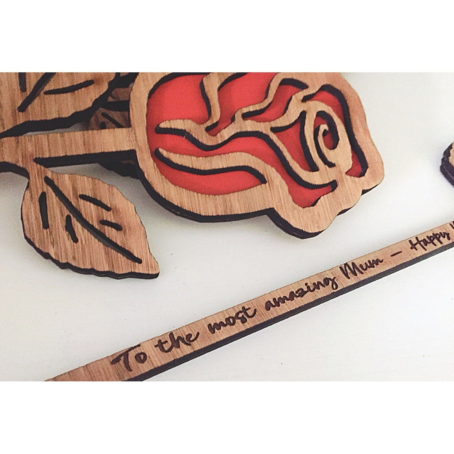 Personalised Keepsake Wooden Rose Mother's Day Gift - Etsy