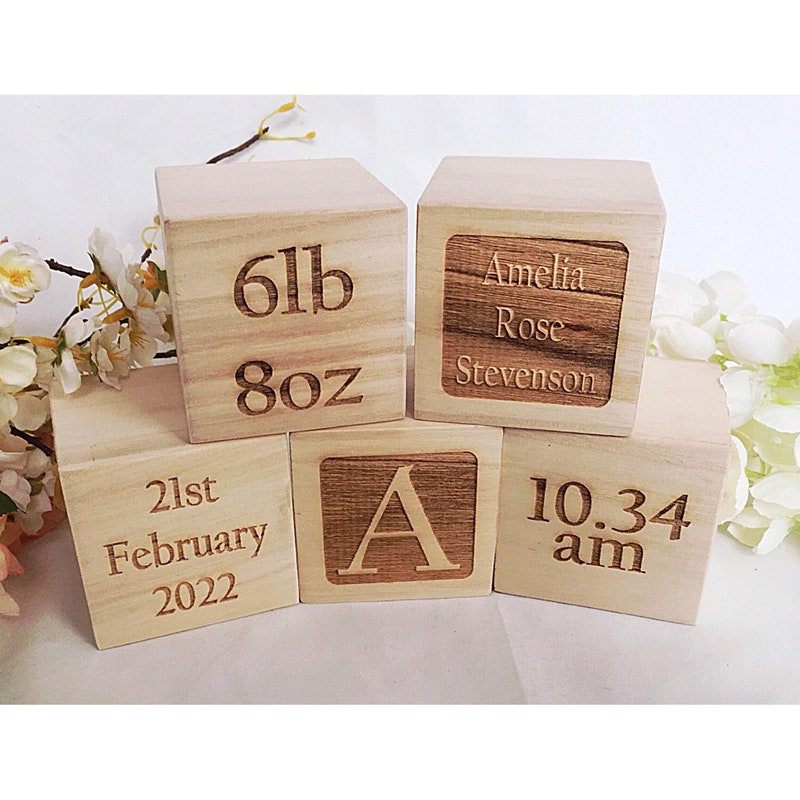 Wooden Baby Blocks - Etsy