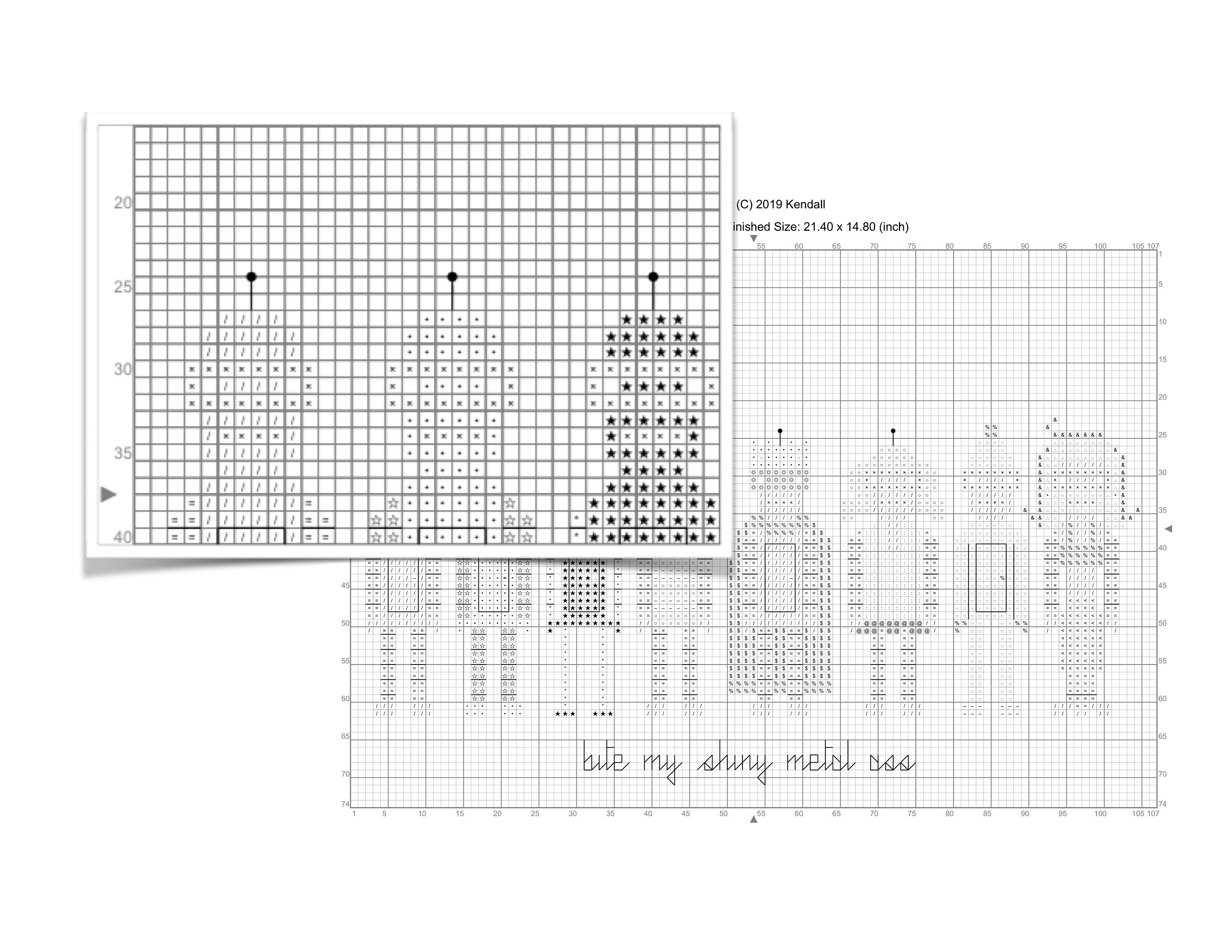 Rit-dit-dit-do-doo Cross Stitch PDF Download Only - Etsy