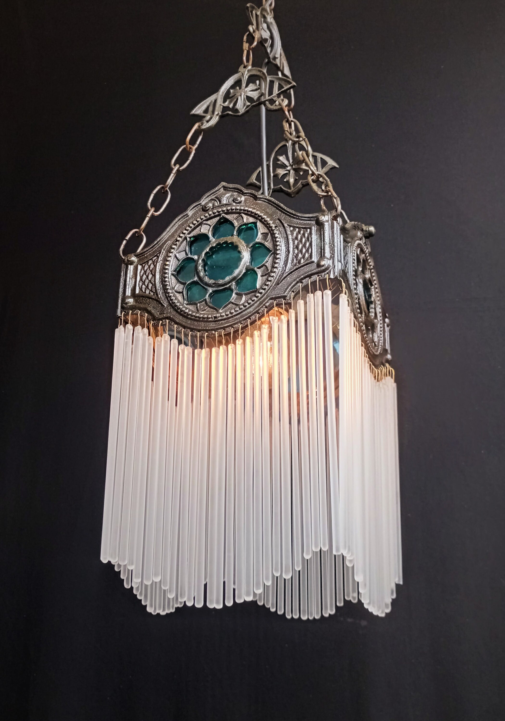 Vintage Art Deco Retro 80s Ceiling Hall Light Murano Milk - Etsy