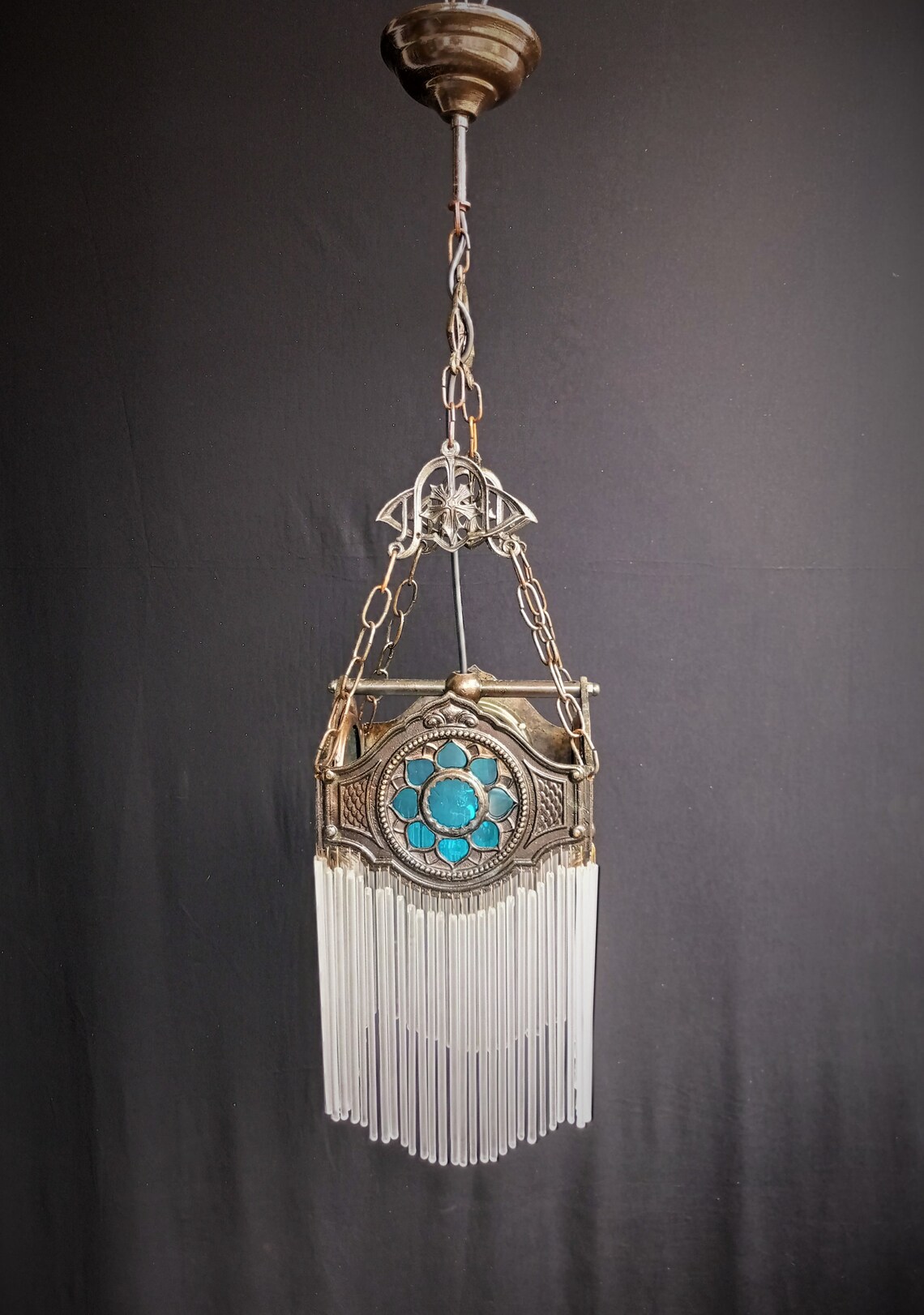 Vintage Art Deco Retro 80s Ceiling Hall Light Murano Milk - Etsy