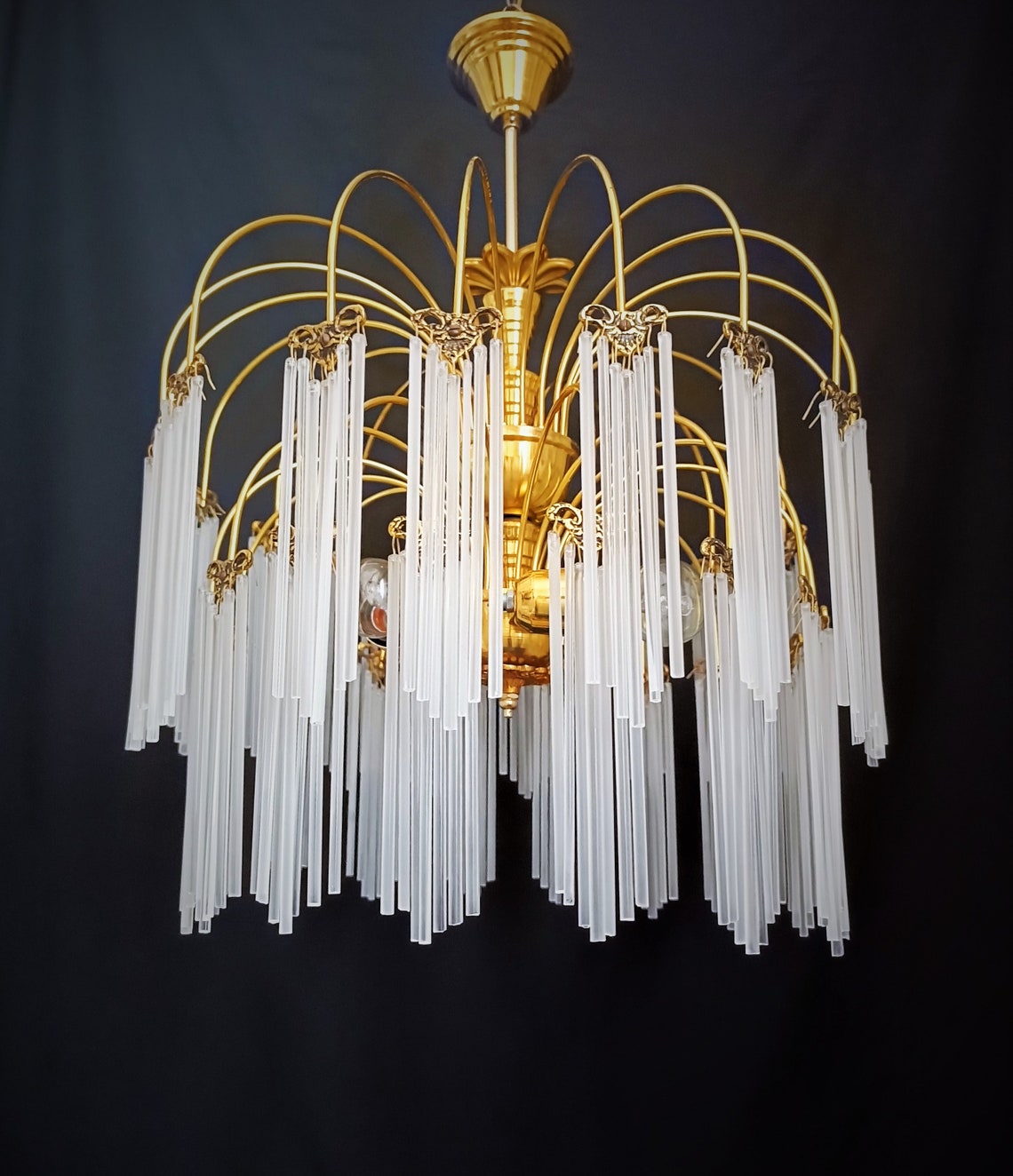 Vintage Art Deco Retro 80s Ceiling Hall Light Murano Milk - Etsy