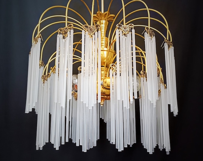Vintage Art Deco Retro 80s Ceiling Hall Light Murano Milk Glass ...