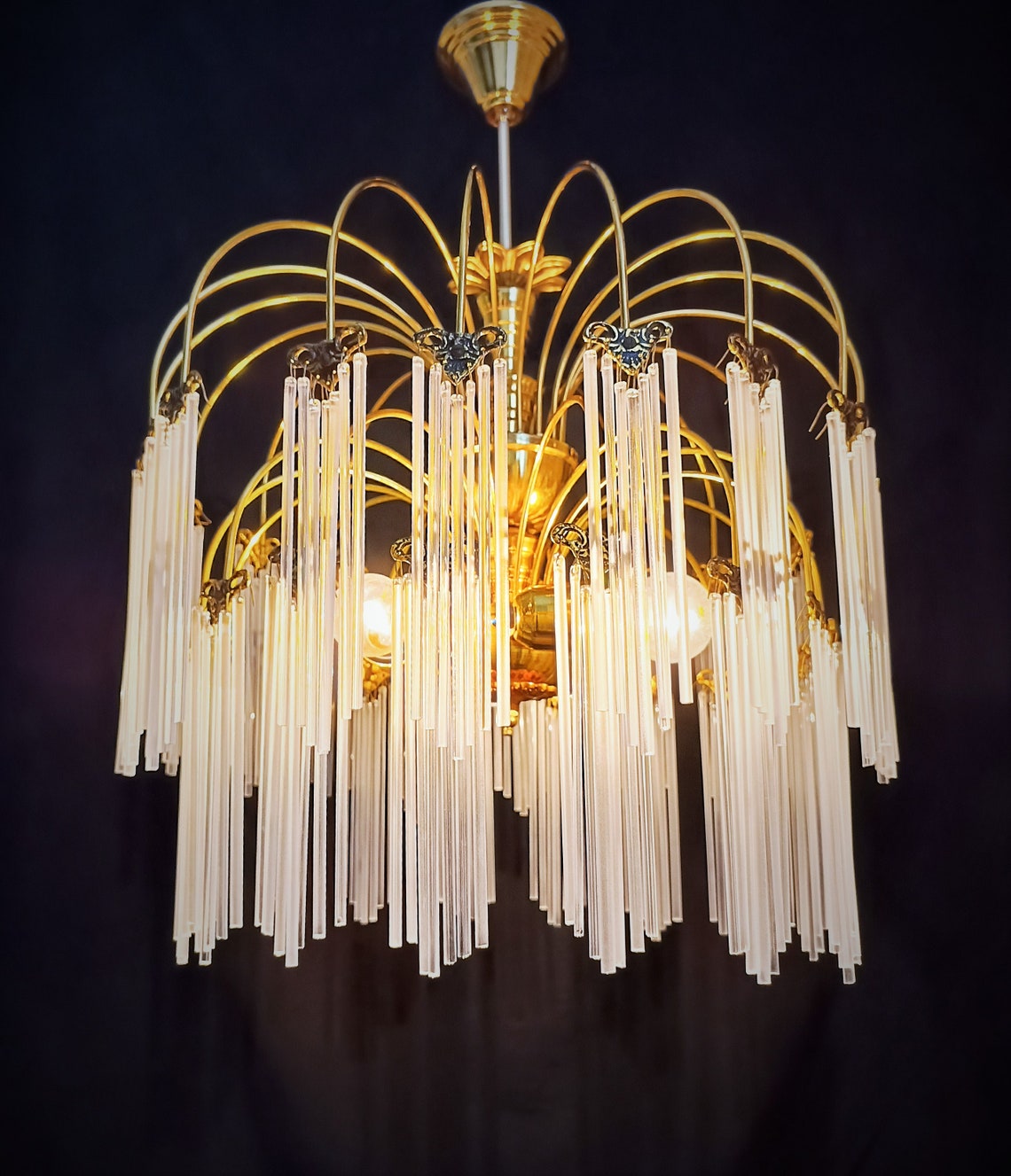 Vintage Art Deco Retro 80s Ceiling Hall Light Murano Milk - Etsy