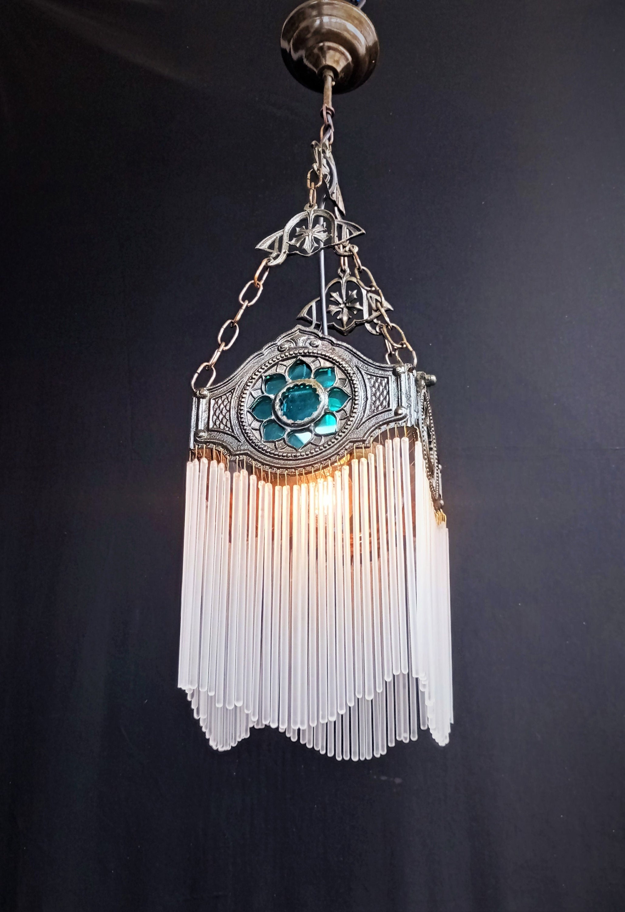 Vintage Art Deco Retro 80s Ceiling Hall Light Murano Milk - Etsy