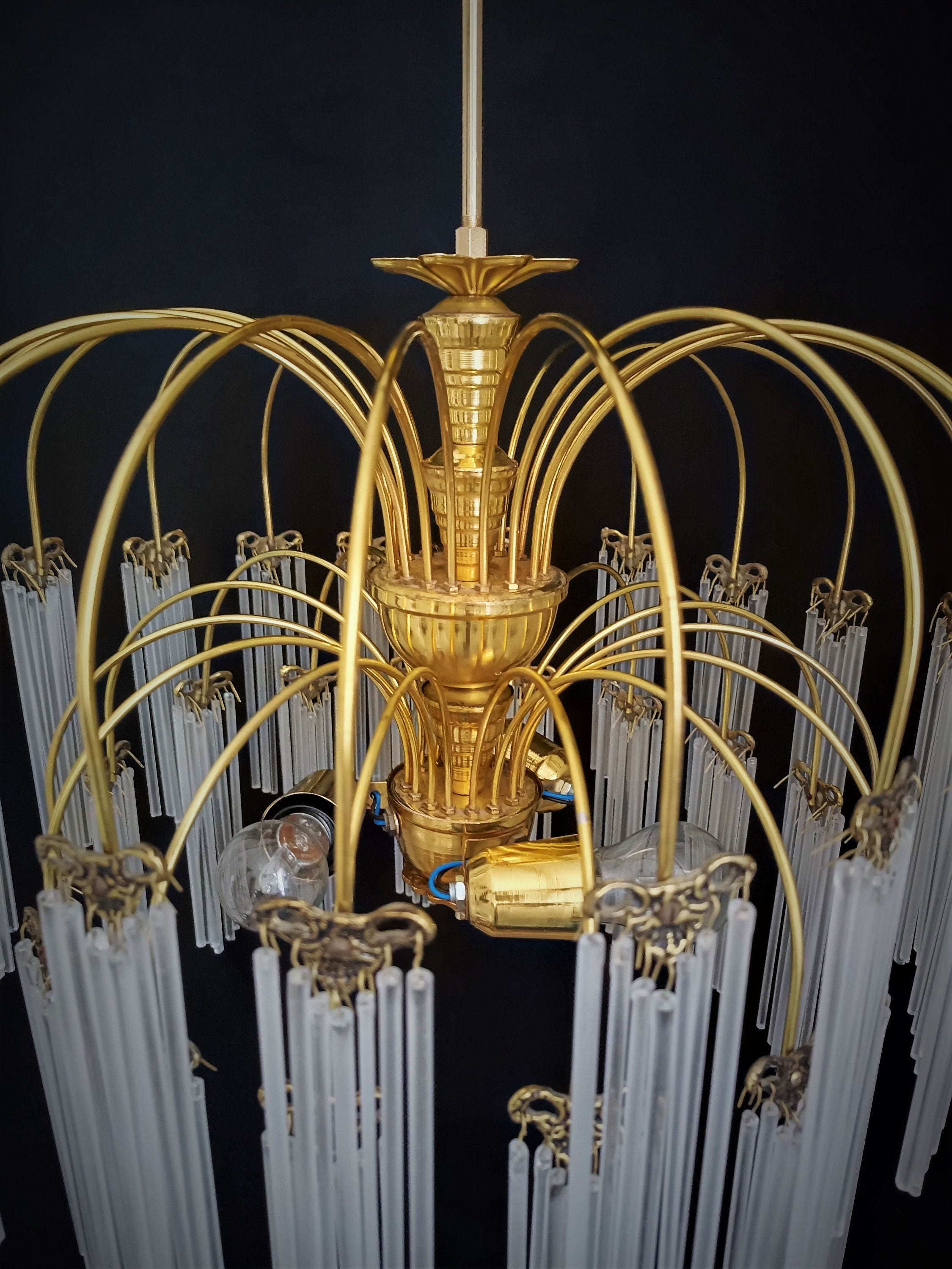 Vintage Art Deco Retro 80s Ceiling Hall Light Murano Milk - Etsy