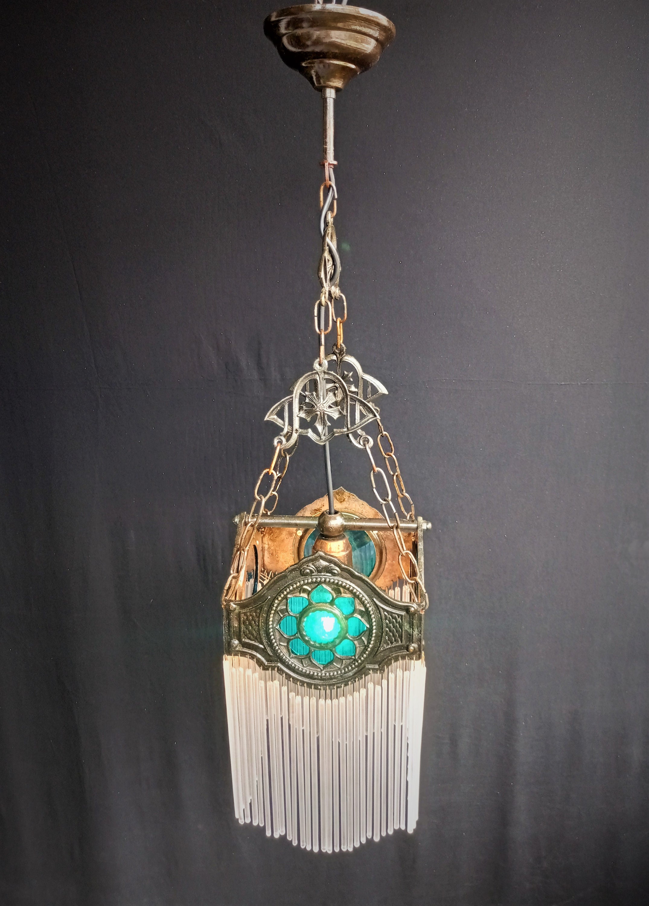 Vintage Art Deco Retro 80s Ceiling Hall Light Murano Milk - Etsy