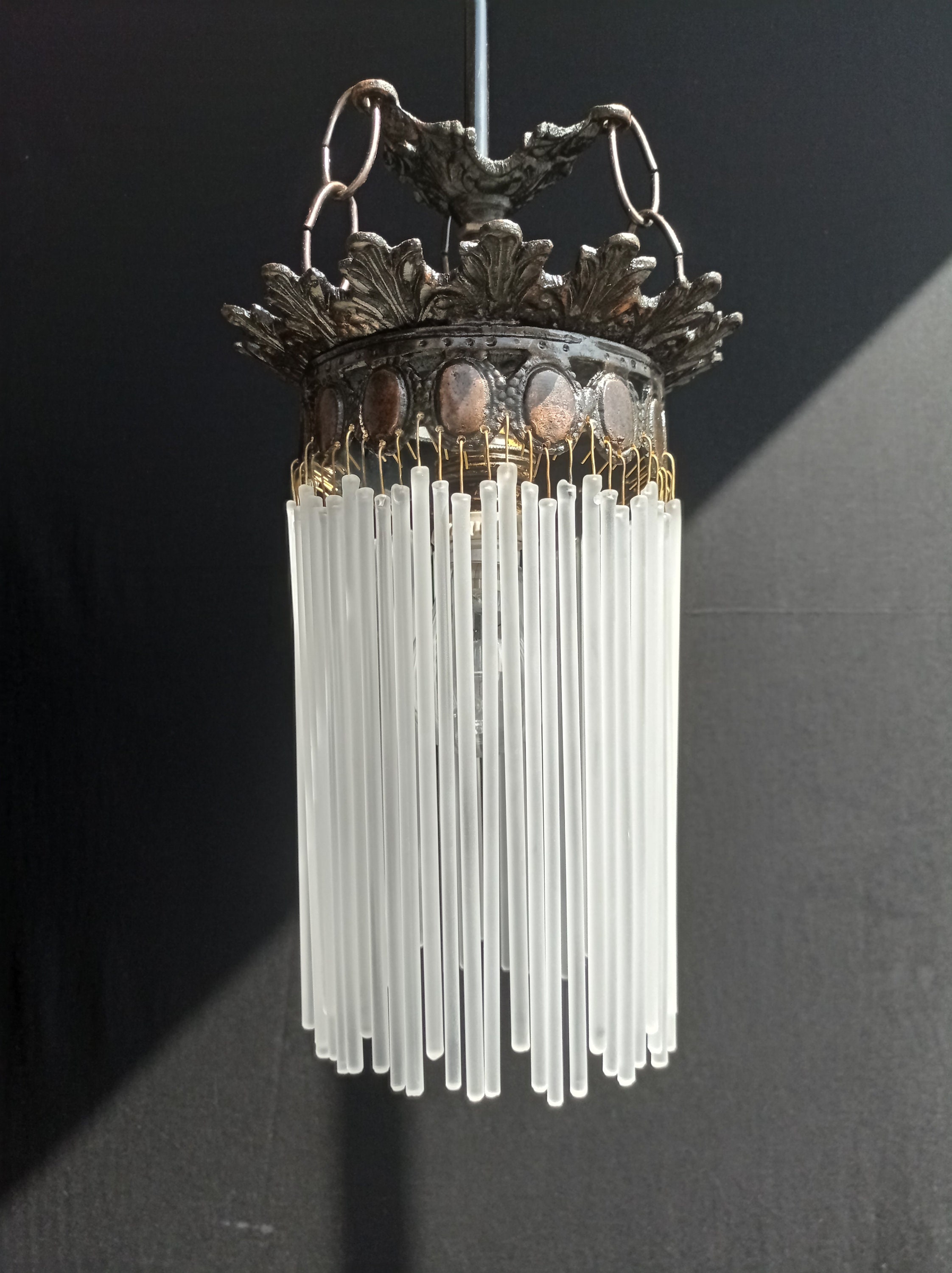 Vintage Art Deco Retro 80s Ceiling Hall Light Murano Milk - Etsy