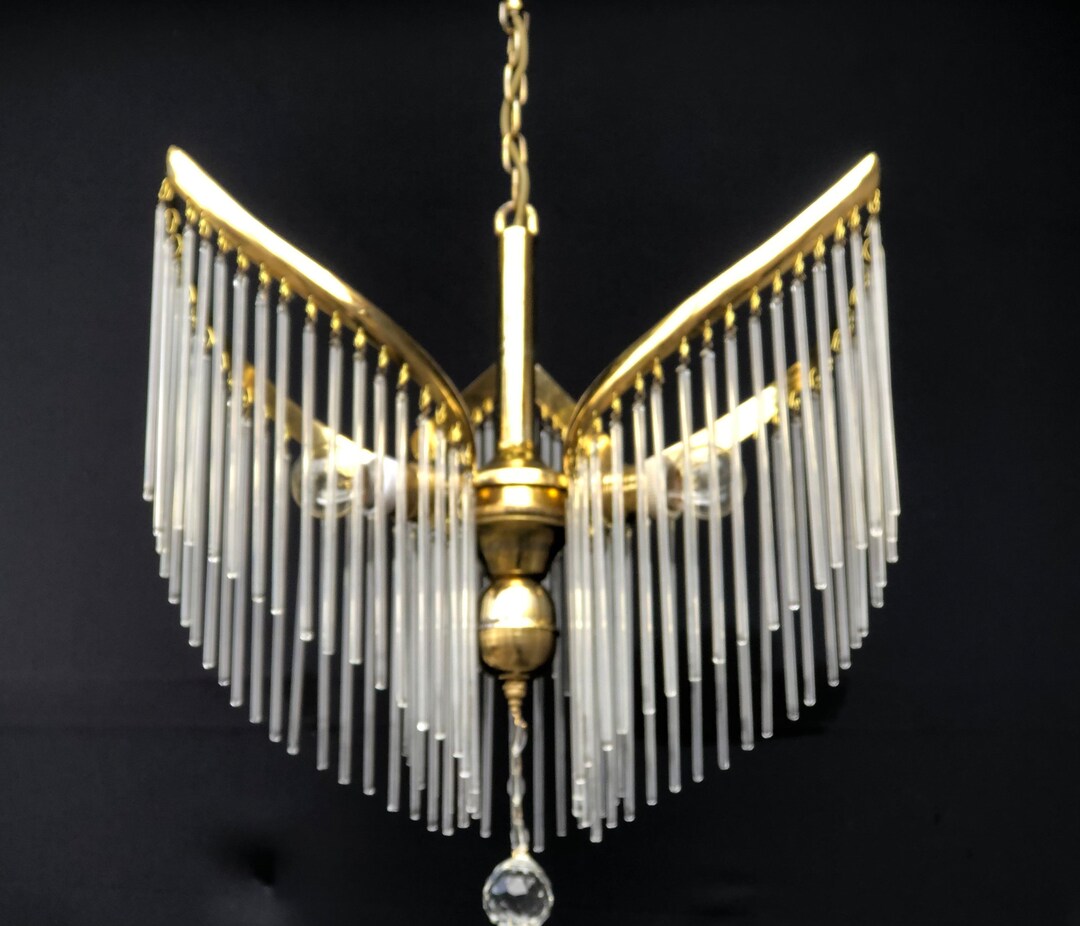 Vintage Art Deco Retro 80s Ceiling Hall Light Murano Milk Glass ...