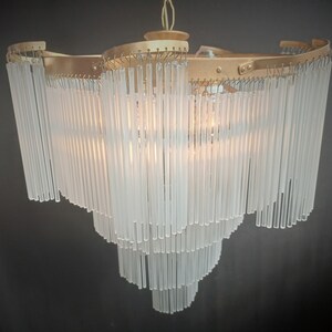 Vintage Art Deco Retro 80s Ceiling Hall Light Murano Milk Glass ...