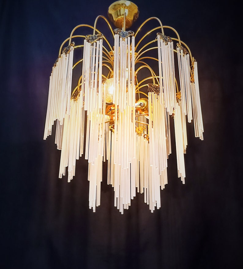 Vintage Art Deco Retro 80s Ceiling Hall Light Murano Milk - Etsy