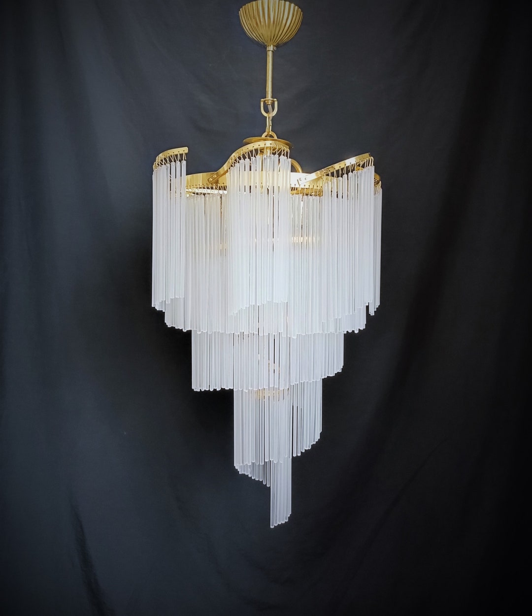 Vintage Art Deco Retro 80s Ceiling Hall Light Murano Milk - Etsy