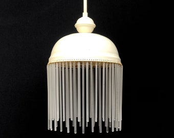 Vintage Art Deco Retro 80s Ceiling Hall Light Murano Milk Glass ...