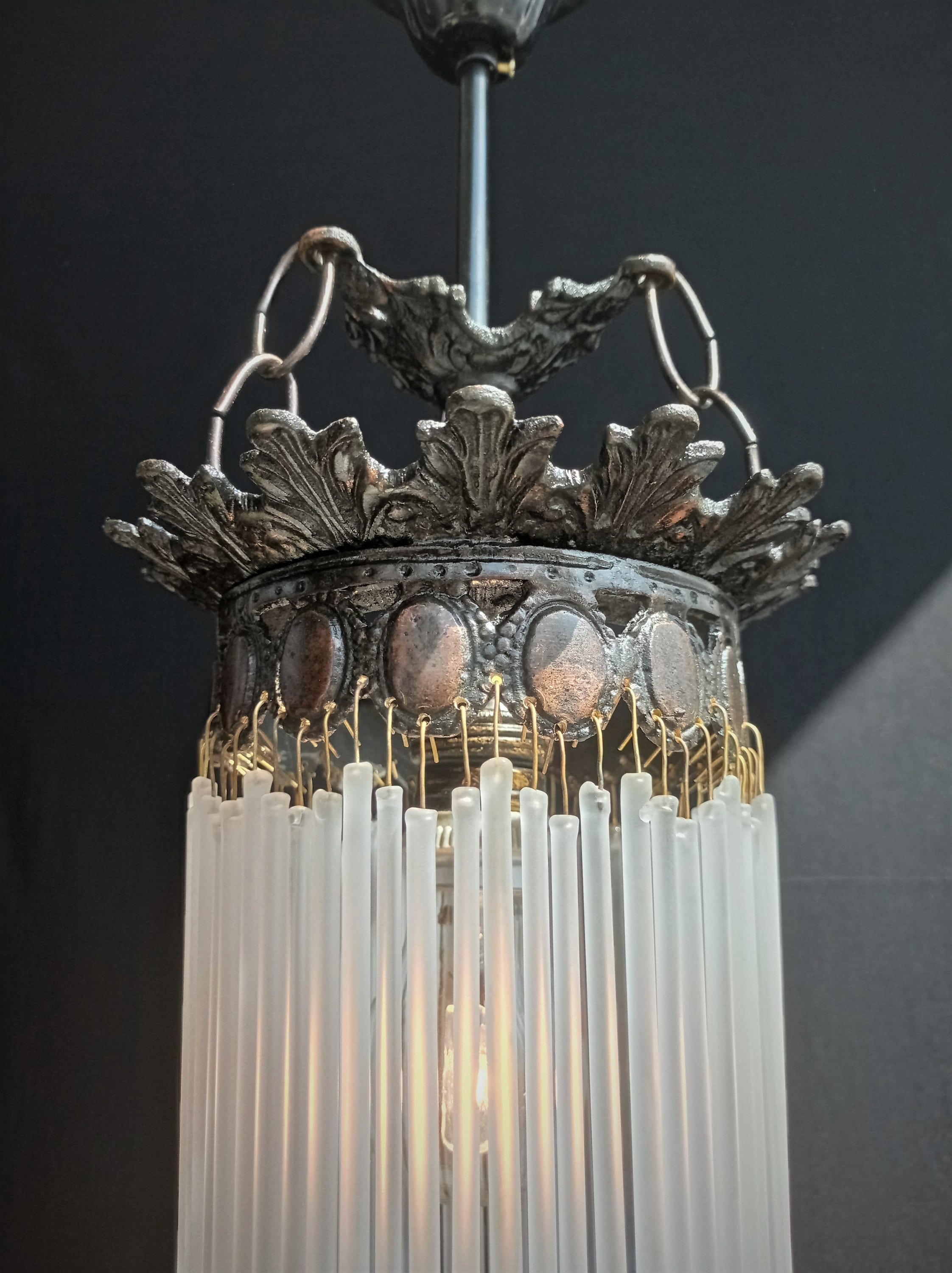 Vintage Art Deco Retro 80s Ceiling Hall Light Murano Milk - Etsy