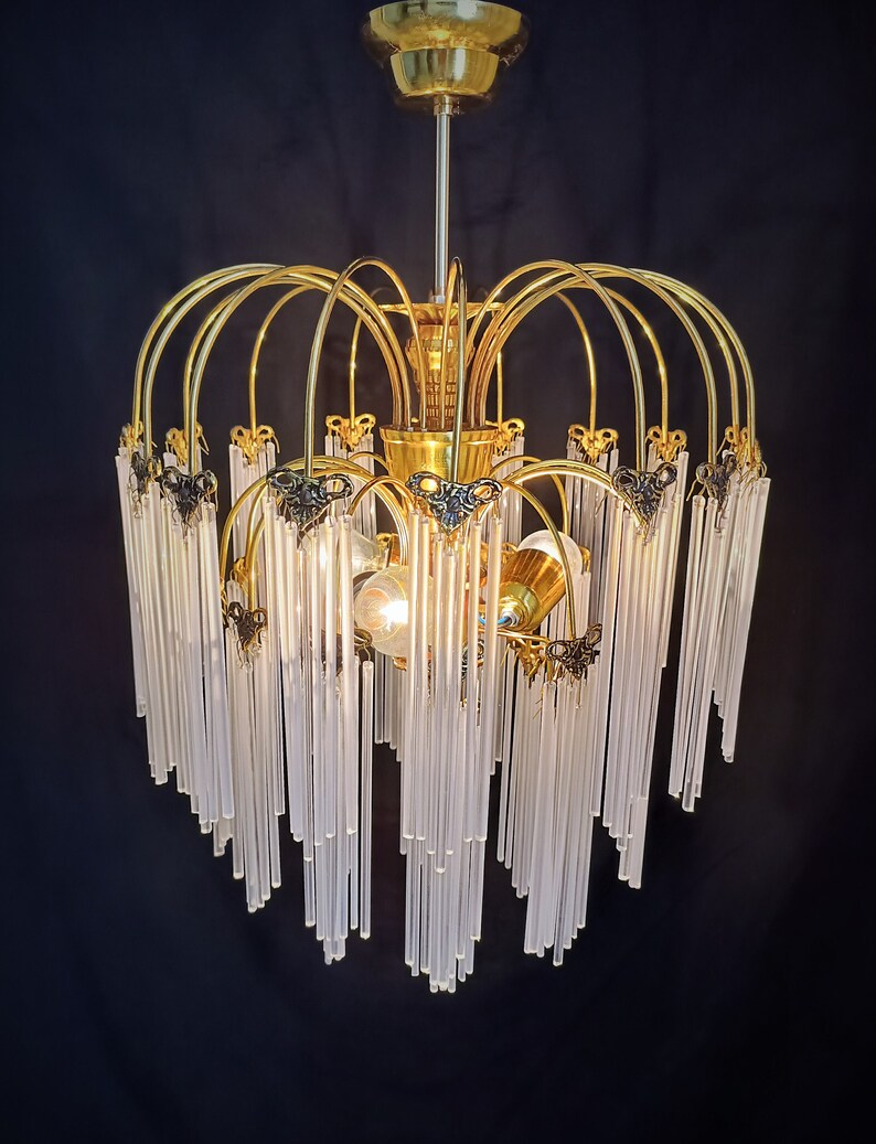 Vintage Art Deco Retro 80s Ceiling Hall Light Murano Milk - Etsy