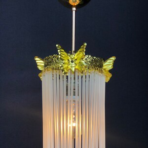 Art Deco Retro 80s Single Ceiling Pendant Light Vintage Milk Glass ...