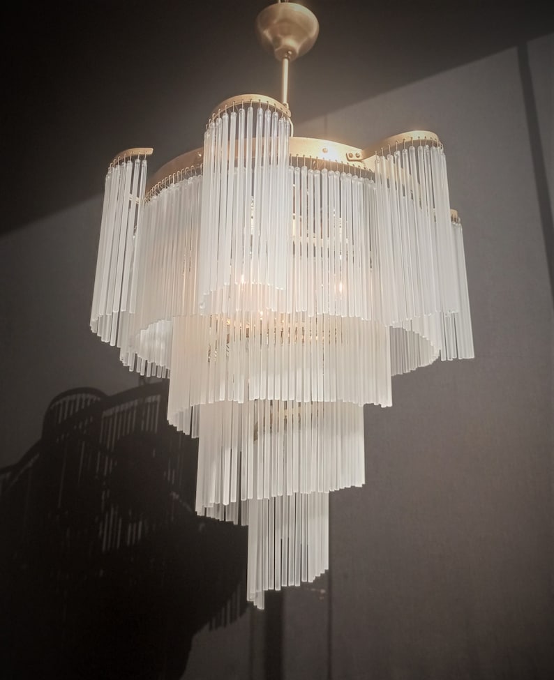 Vintage Art Deco Retro 80s Ceiling Hall Light Murano Milk - Etsy