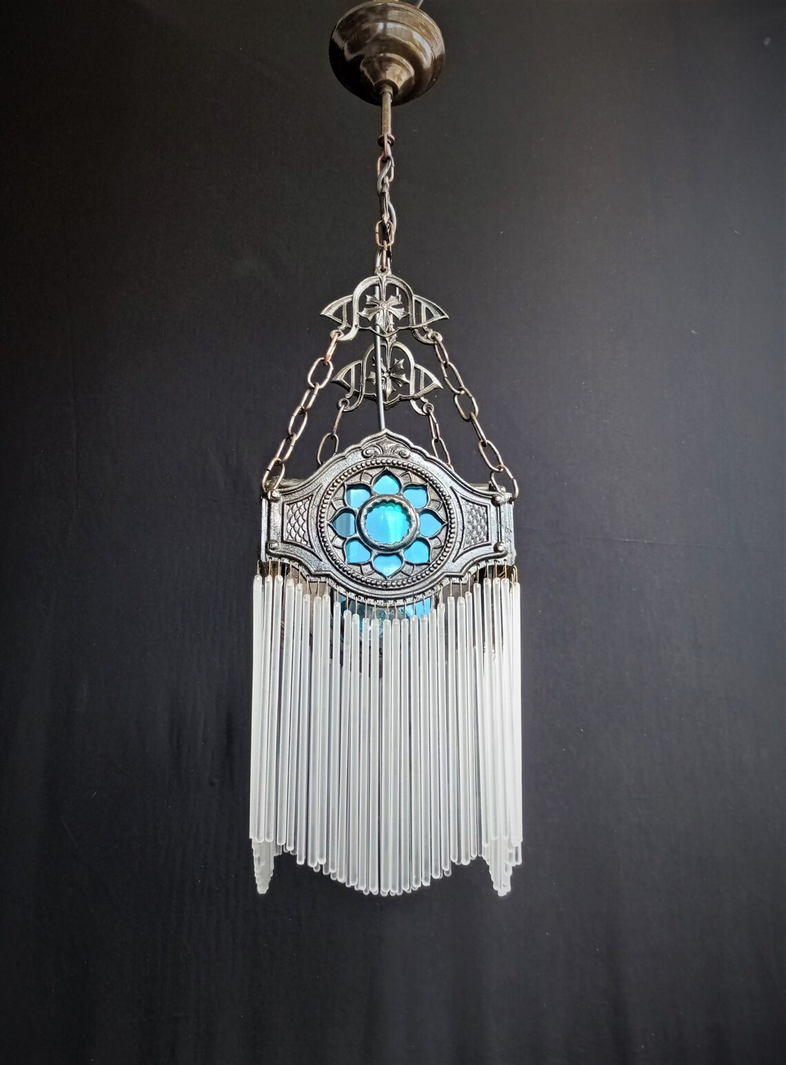 Vintage Art Deco Retro 80s Ceiling Hall Light Murano Milk - Etsy