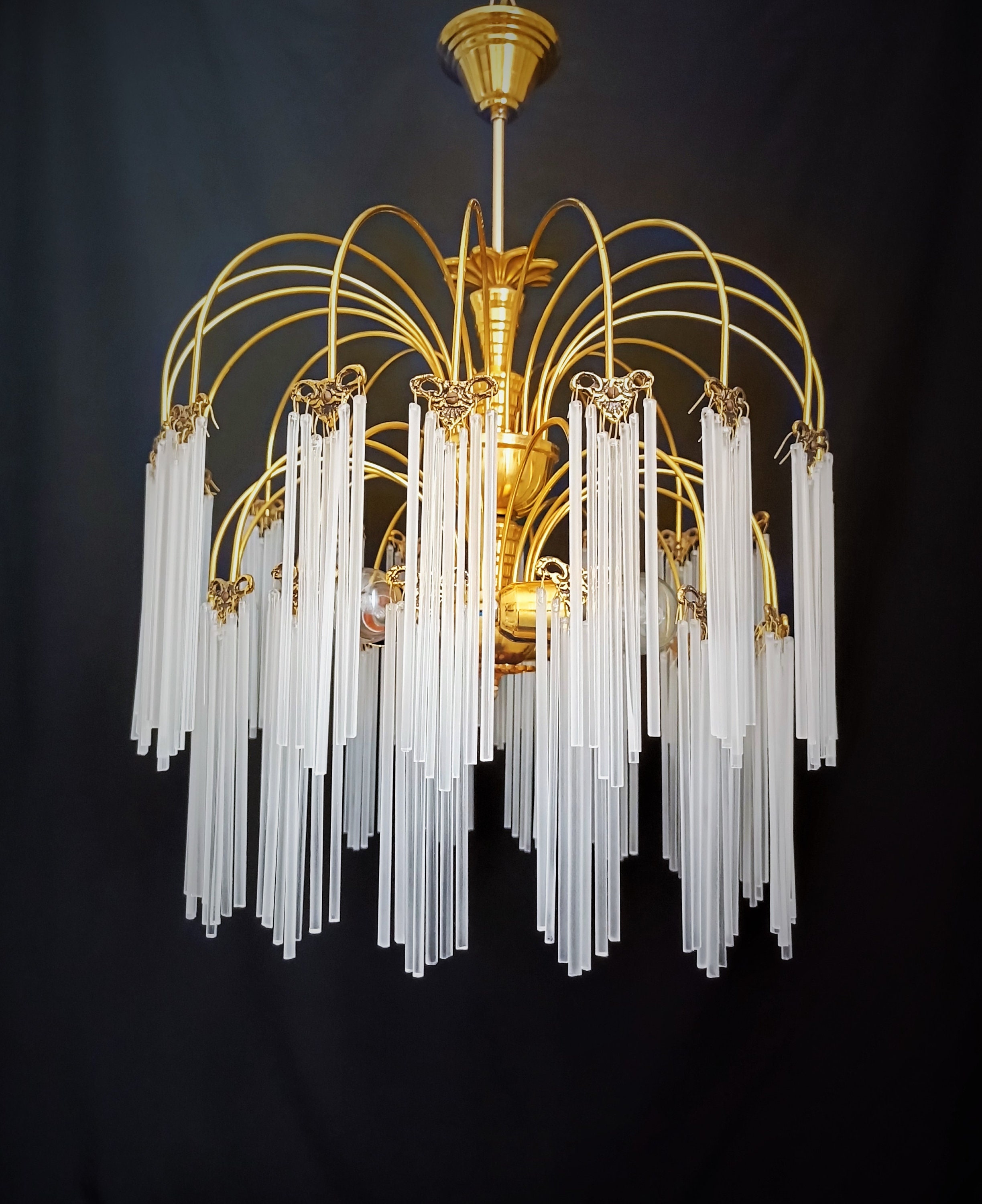 Vintage Art Deco Retro 80s Ceiling Hall Light Murano Milk - Etsy