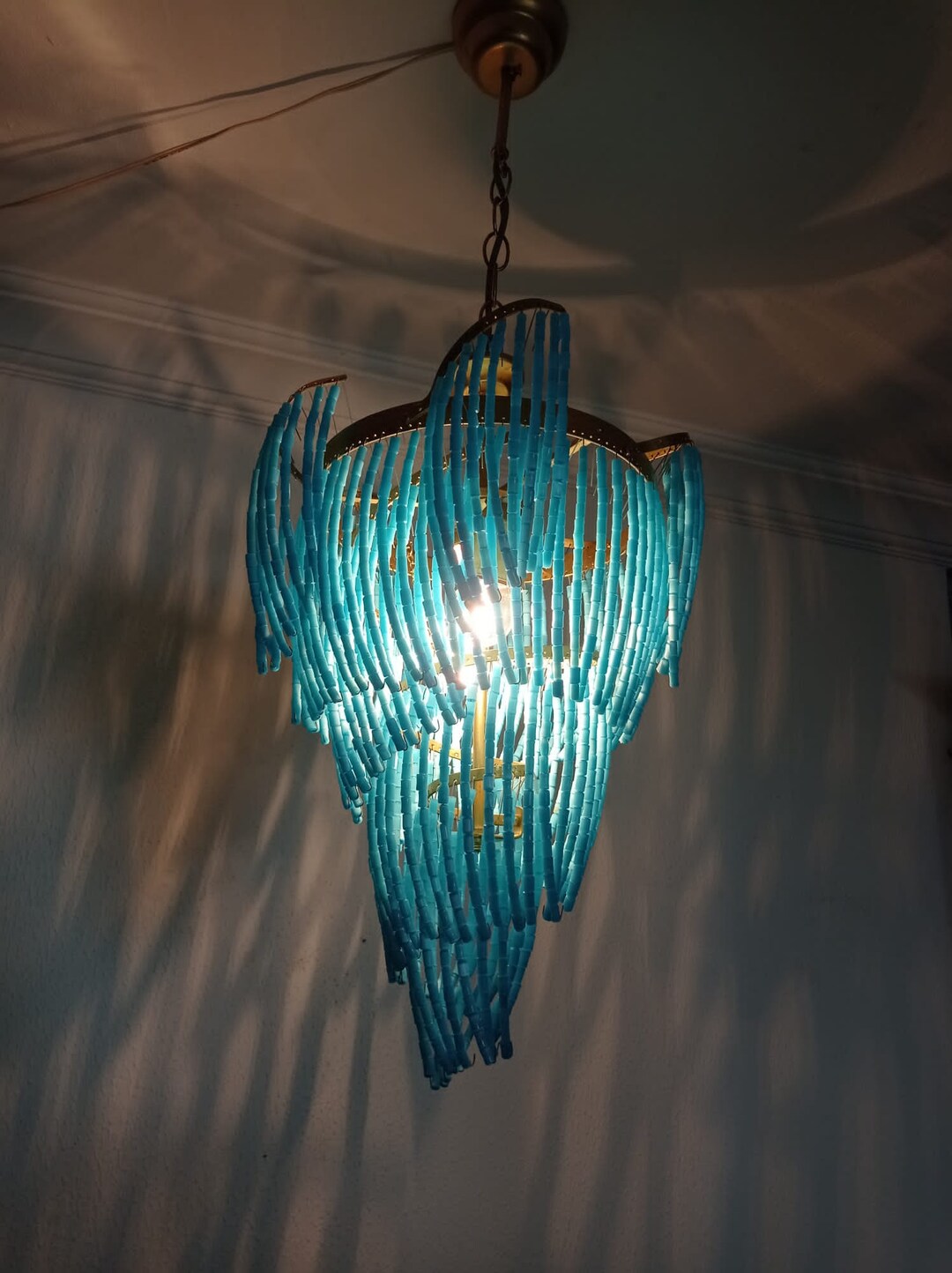 Art Deco Retro 80s Ceiling Pendant Light Vintage Chandelier Designed by ...
