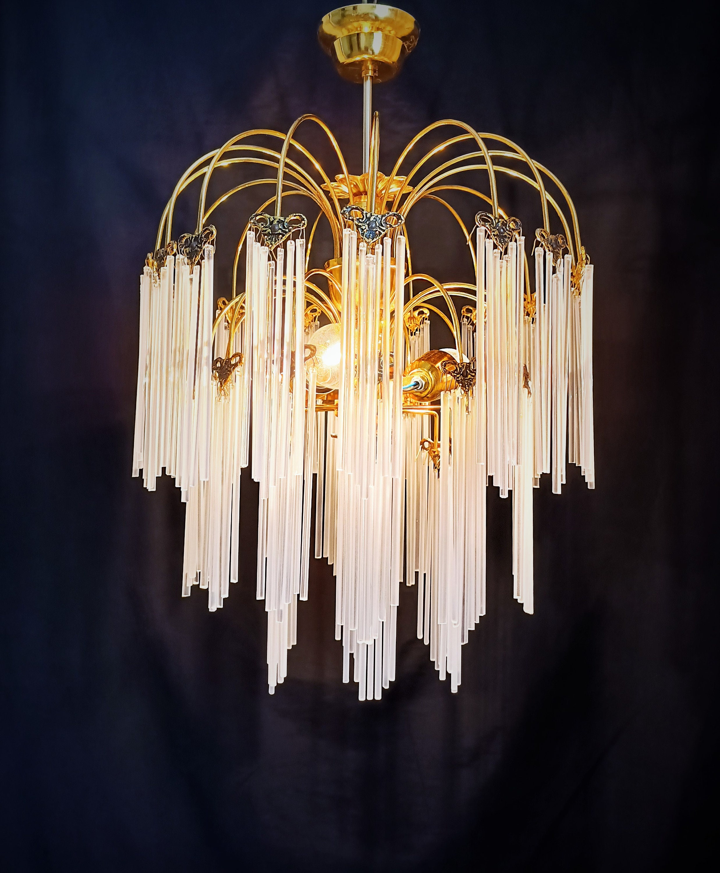 Vintage Art Deco Retro 80s Ceiling Hall Light Murano Milk - Etsy