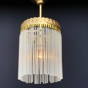 Vintage Art Deco Retro 80s Ceiling Hall Light Murano Milk Glass ...