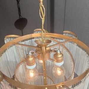 Vintage Art Deco Retro 80s Ceiling Hall Light Murano Milk Glass ...