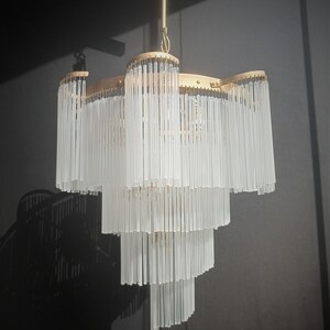 Vintage Art Deco Retro 80s Ceiling Hall Light Murano Milk Glass ...