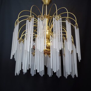 Vintage Art Deco Retro 80s Ceiling Hall Light Murano Milk Glass ...