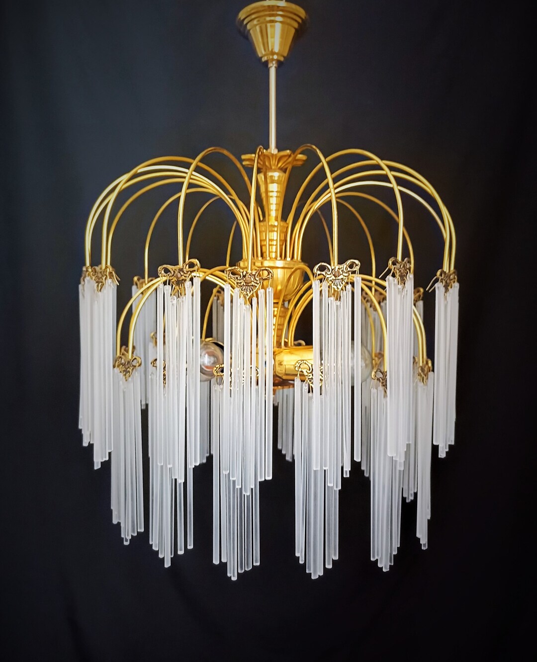 Vintage Art Deco Retro 80s Ceiling Hall Light Murano Milk - Etsy