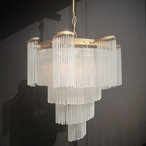 Vintage Art Deco Retro 80s Ceiling Hall Light Murano Milk Glass ...