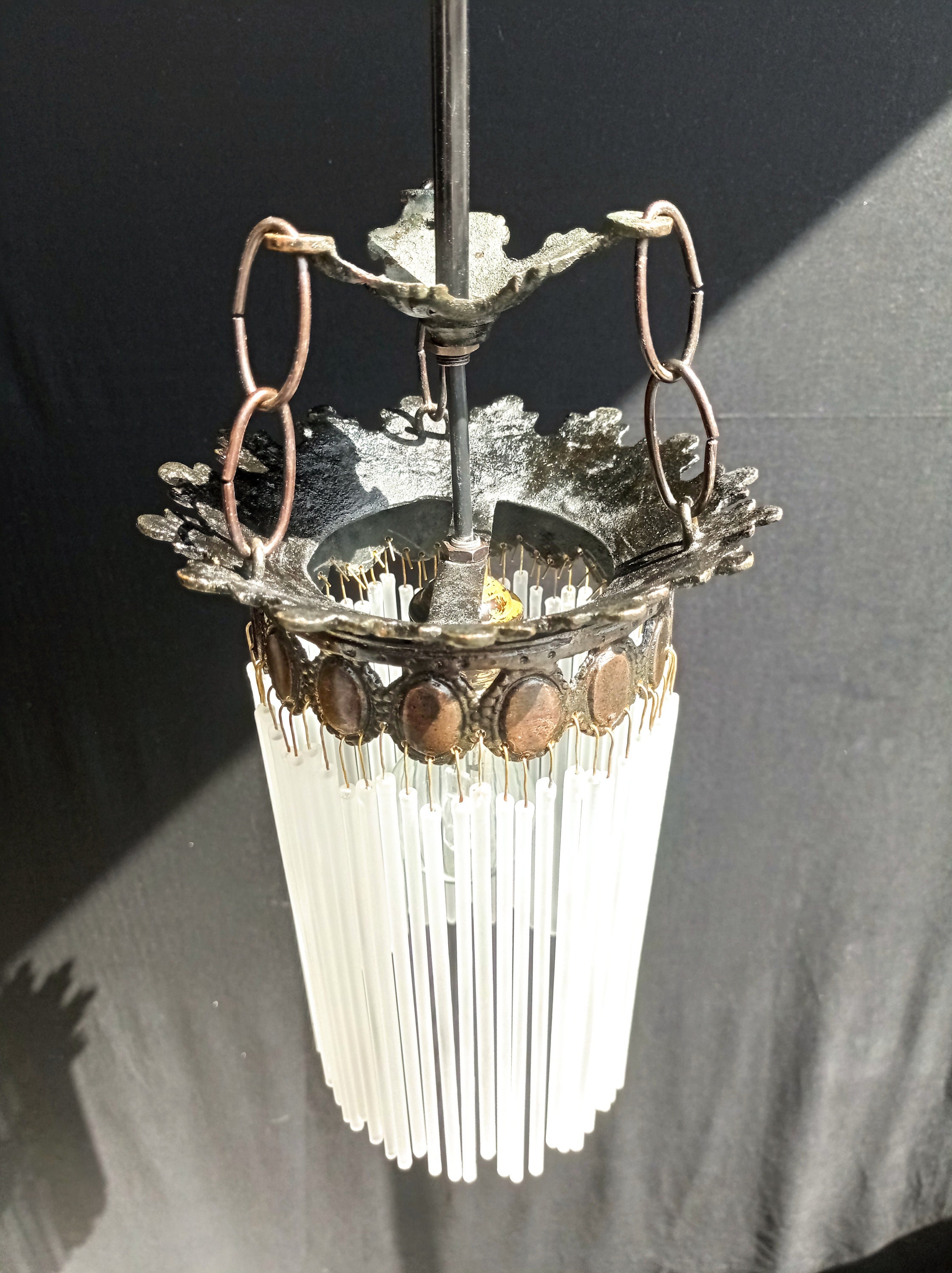 Vintage Art Deco Retro 80s Ceiling Hall Light Murano Milk - Etsy