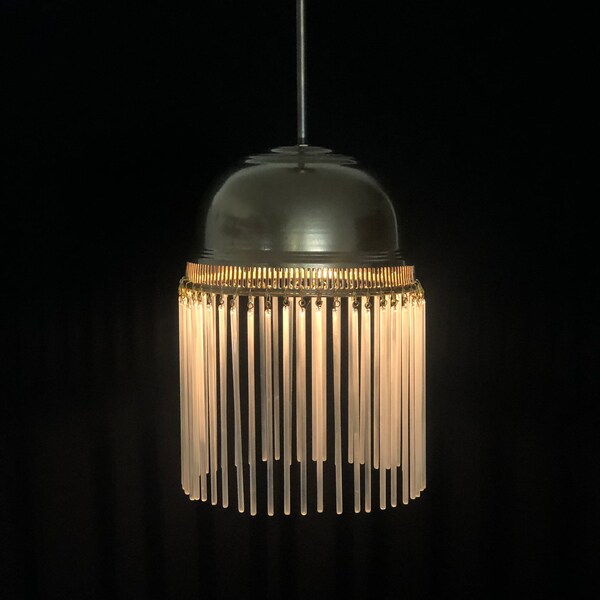 Art Deco Retro 80s Ceiling Hall Light Murano Milk Glass Chandelier - Etsy