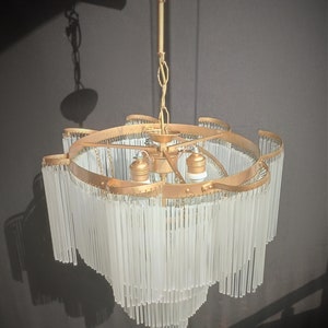 Vintage Art Deco Retro 80s Ceiling Hall Light Murano Milk Glass ...