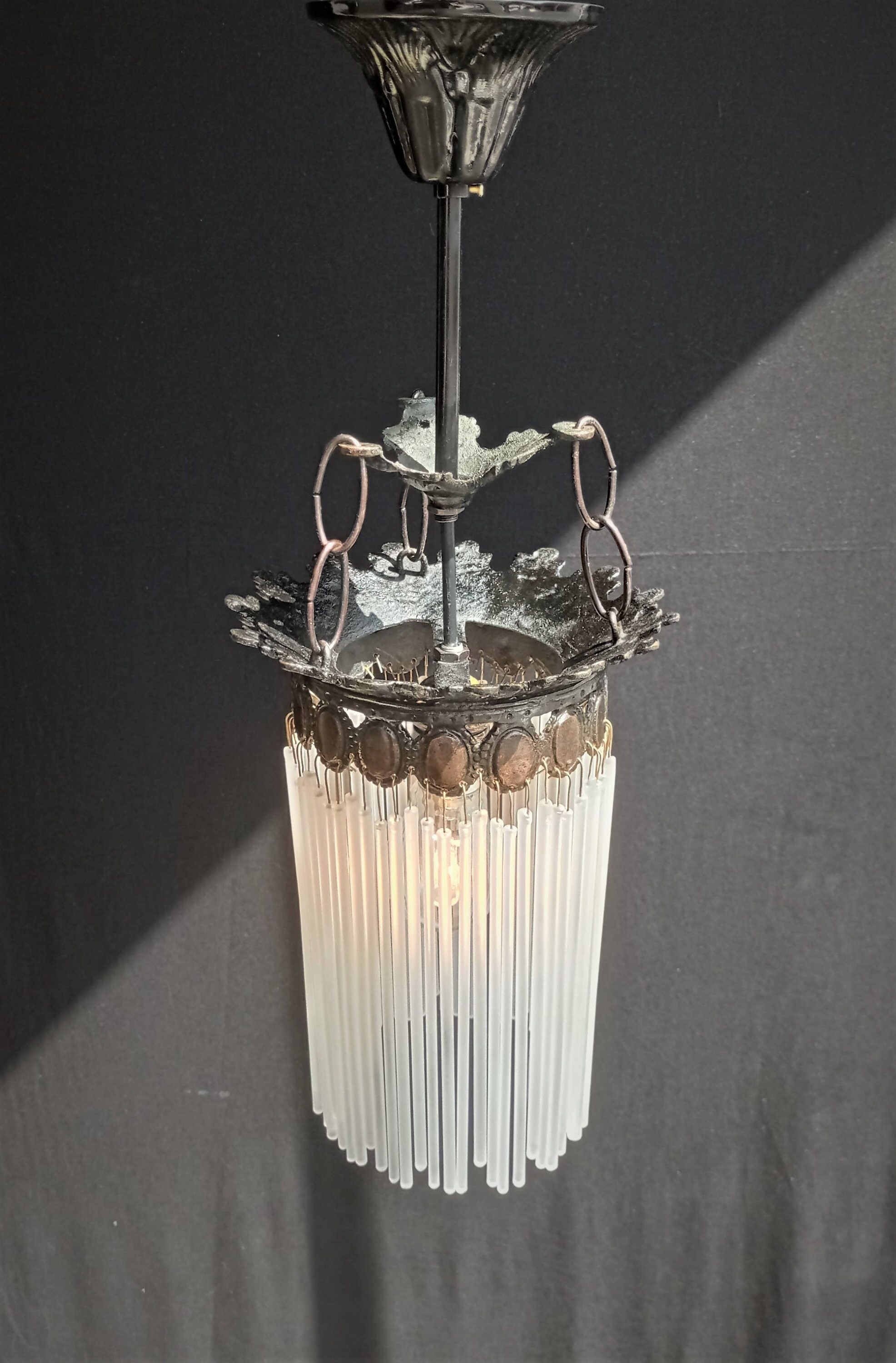 Vintage Art Deco Retro 80s Ceiling Hall Light Murano Milk - Etsy