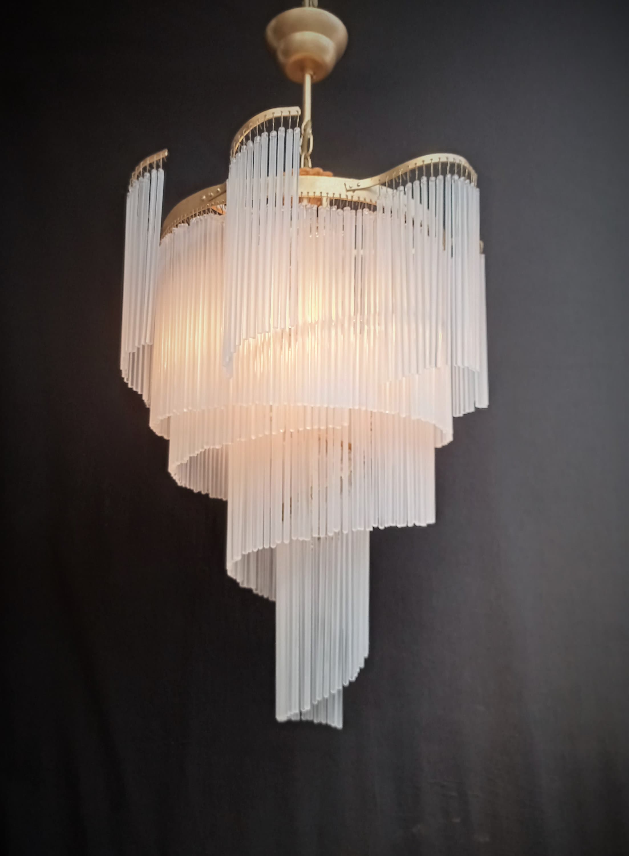 Vintage Art Deco Retro 80s Ceiling Hall Light Murano Milk - Etsy