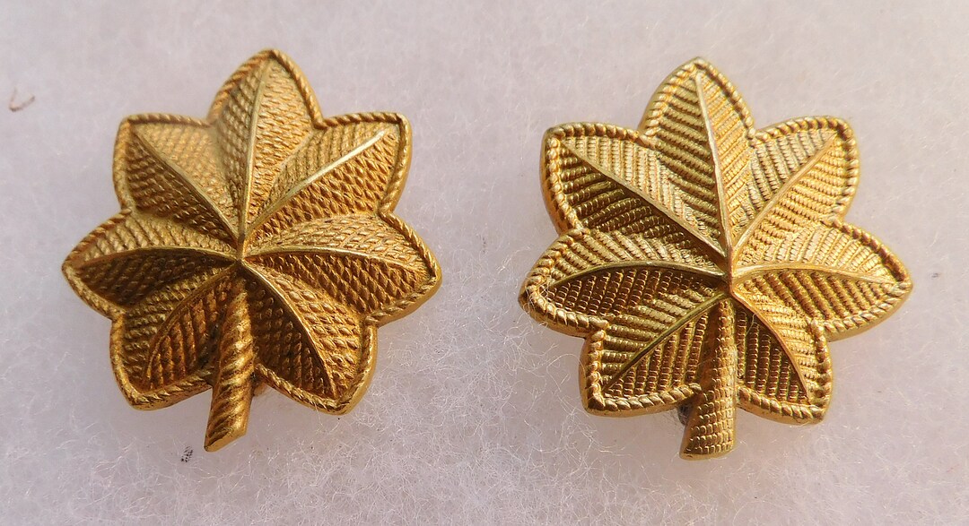 WWII Pair Major Rank Insignia - Etsy