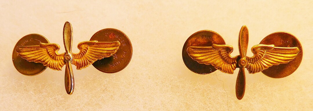 WWII Pair USAAF Officers Collar Insignia - Etsy