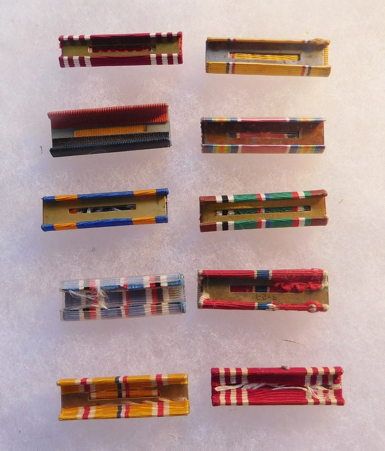 WWII Lot of 10 Military Ribbon Bars - Etsy