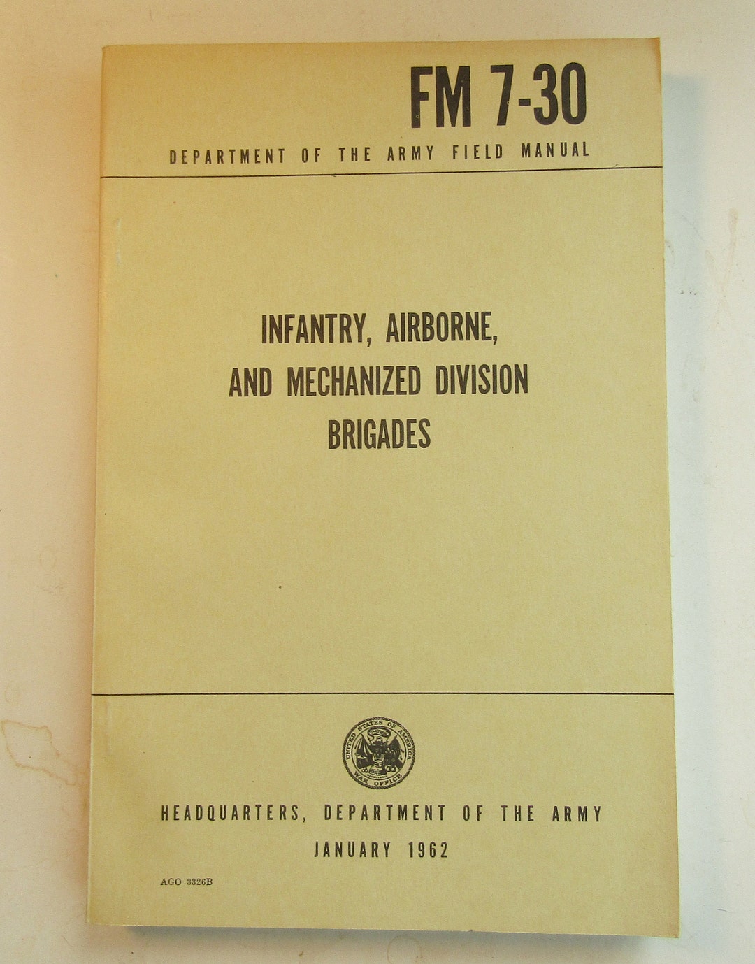FM 7-30 Infantry, Airborne & Mechanized Division Brigades Manual - Etsy