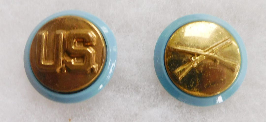 Early Pair U.S. Infantry Enlisted Mans Collar Disk - Etsy
